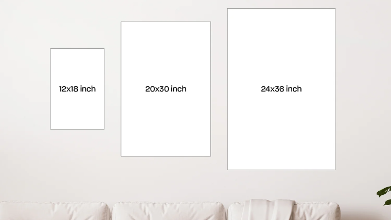 Introducing poster sizes in inches | PosterLad