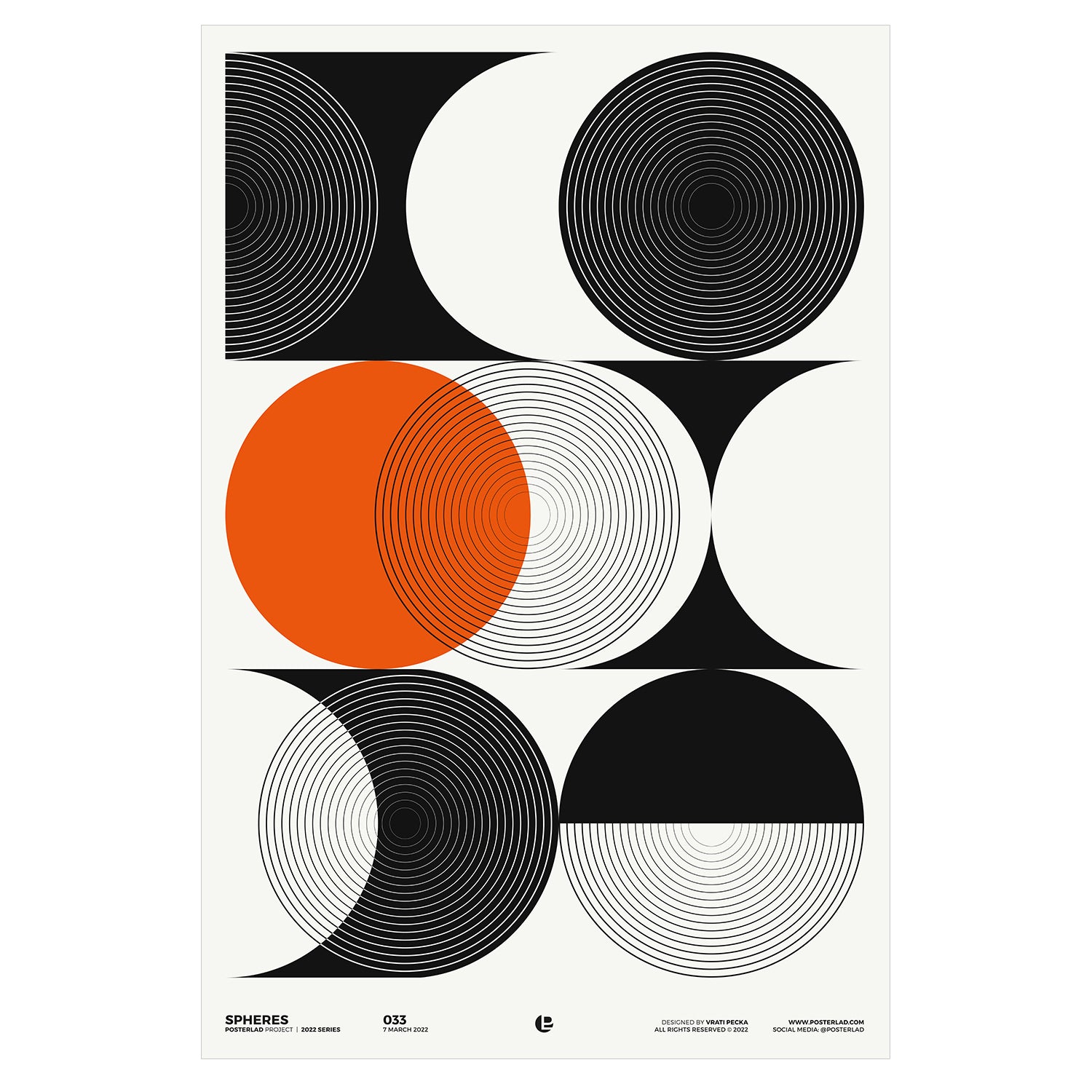 Spheres: Printed poster designed by PosterLad