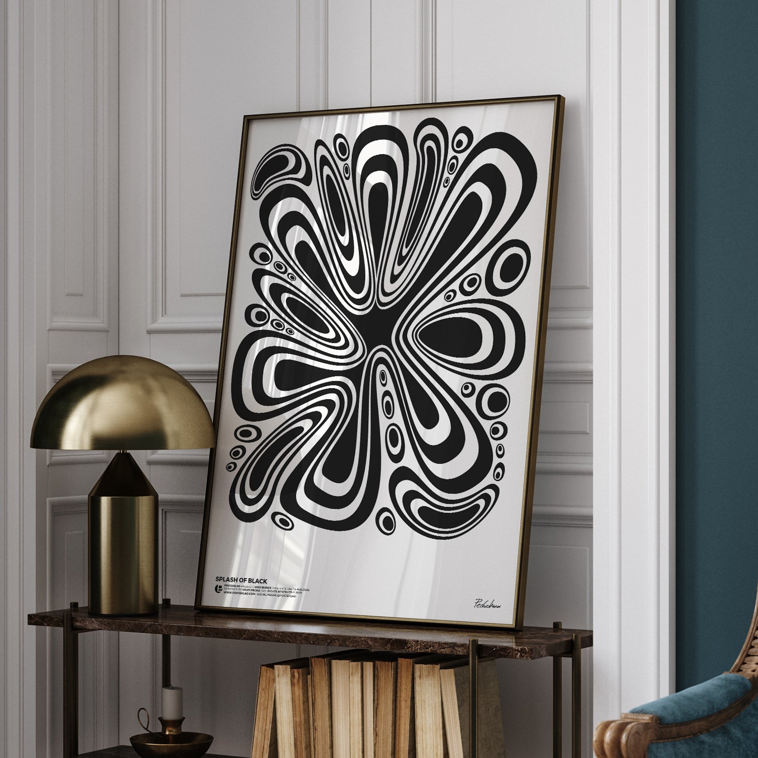 Splash of Black: Printed poster designed by PosterLad