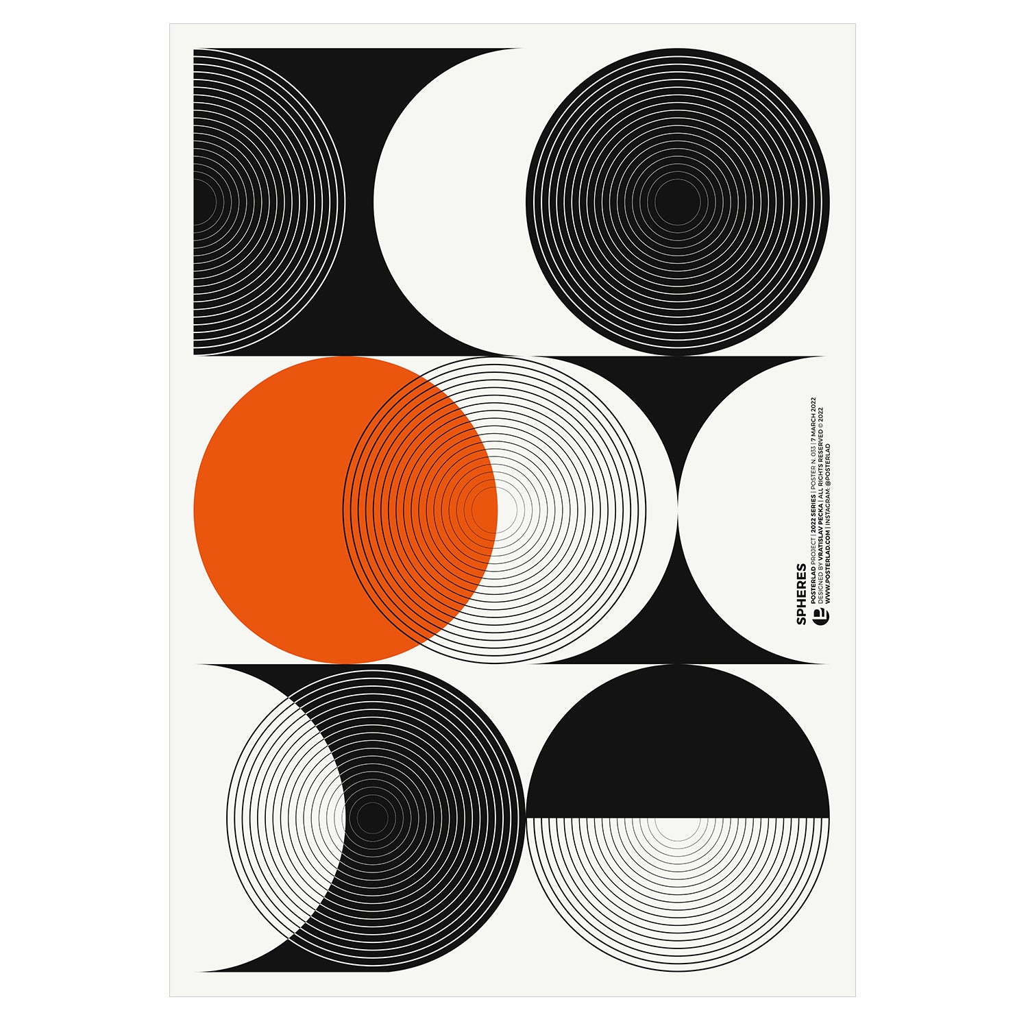 Spheres: Printed poster designed by PosterLad