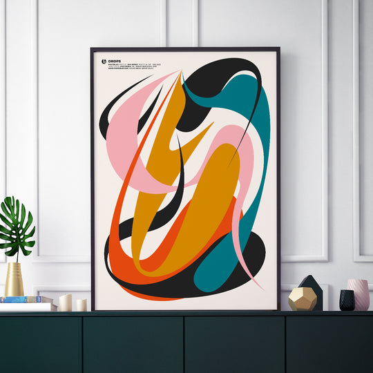 Drops: Printed poster designed by PosterLad