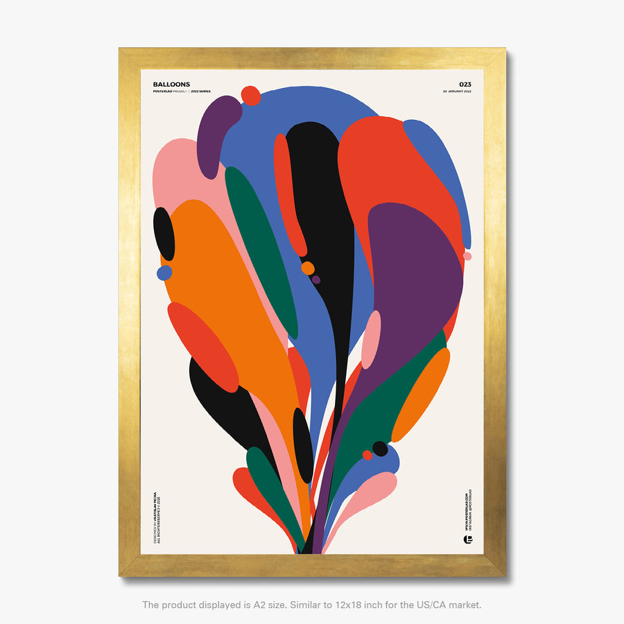 Balloons: Printed poster designed by PosterLad