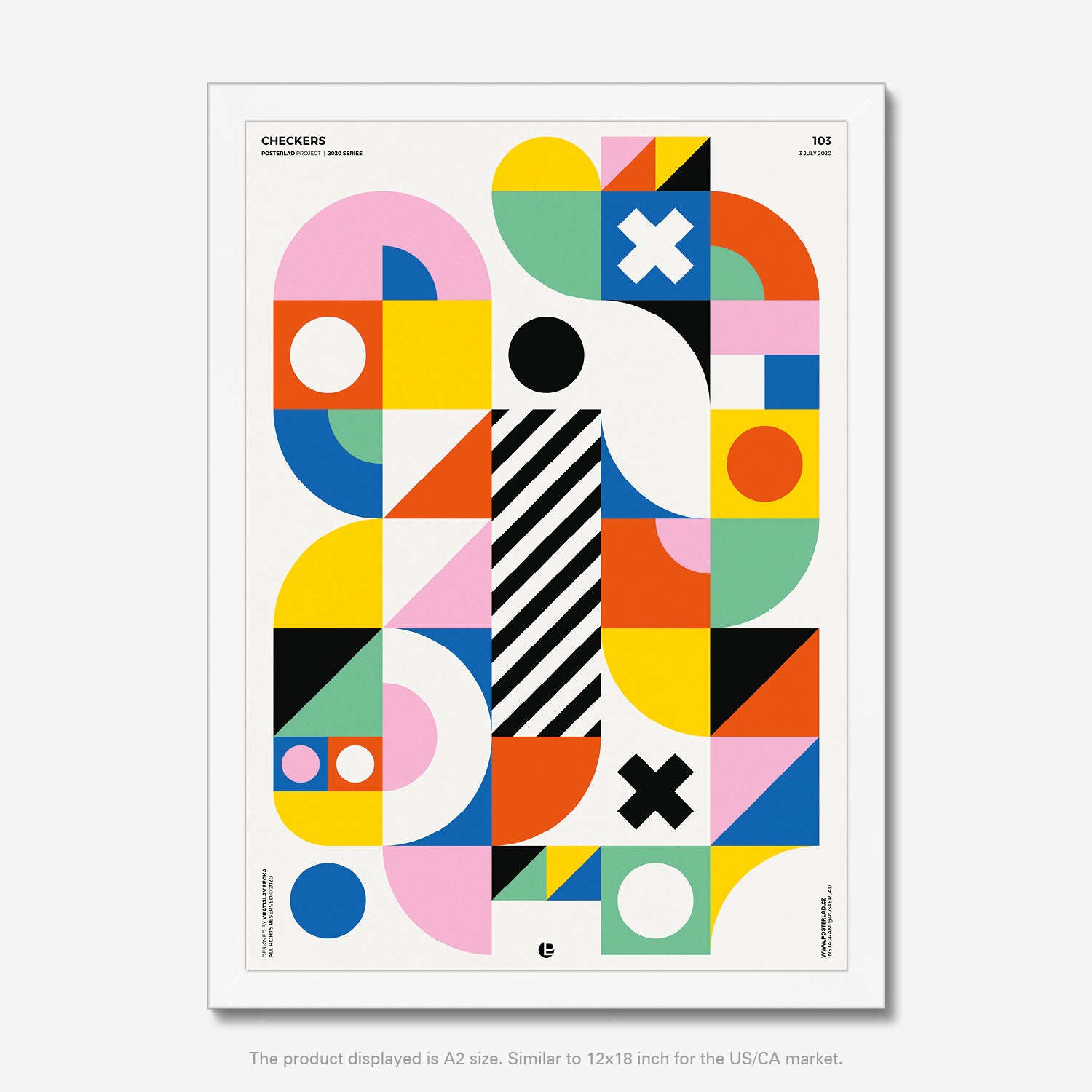 Checkers: Printed poster designed by PosterLad