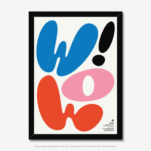 Wow: Printed poster designed by PosterLad