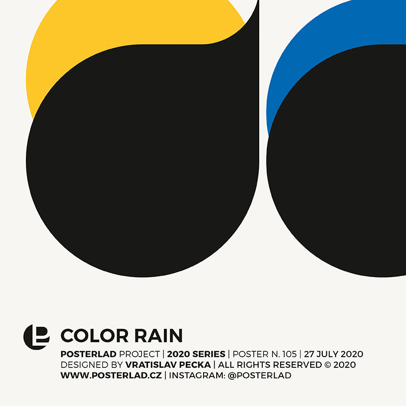 Color Rain: Printed poster designed by PosterLad
