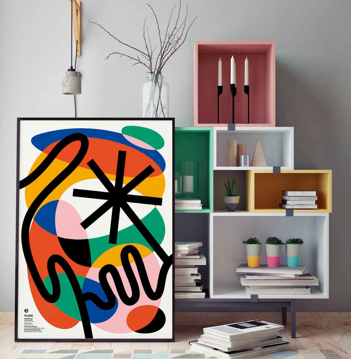 Flow: Printed poster designed by PosterLad